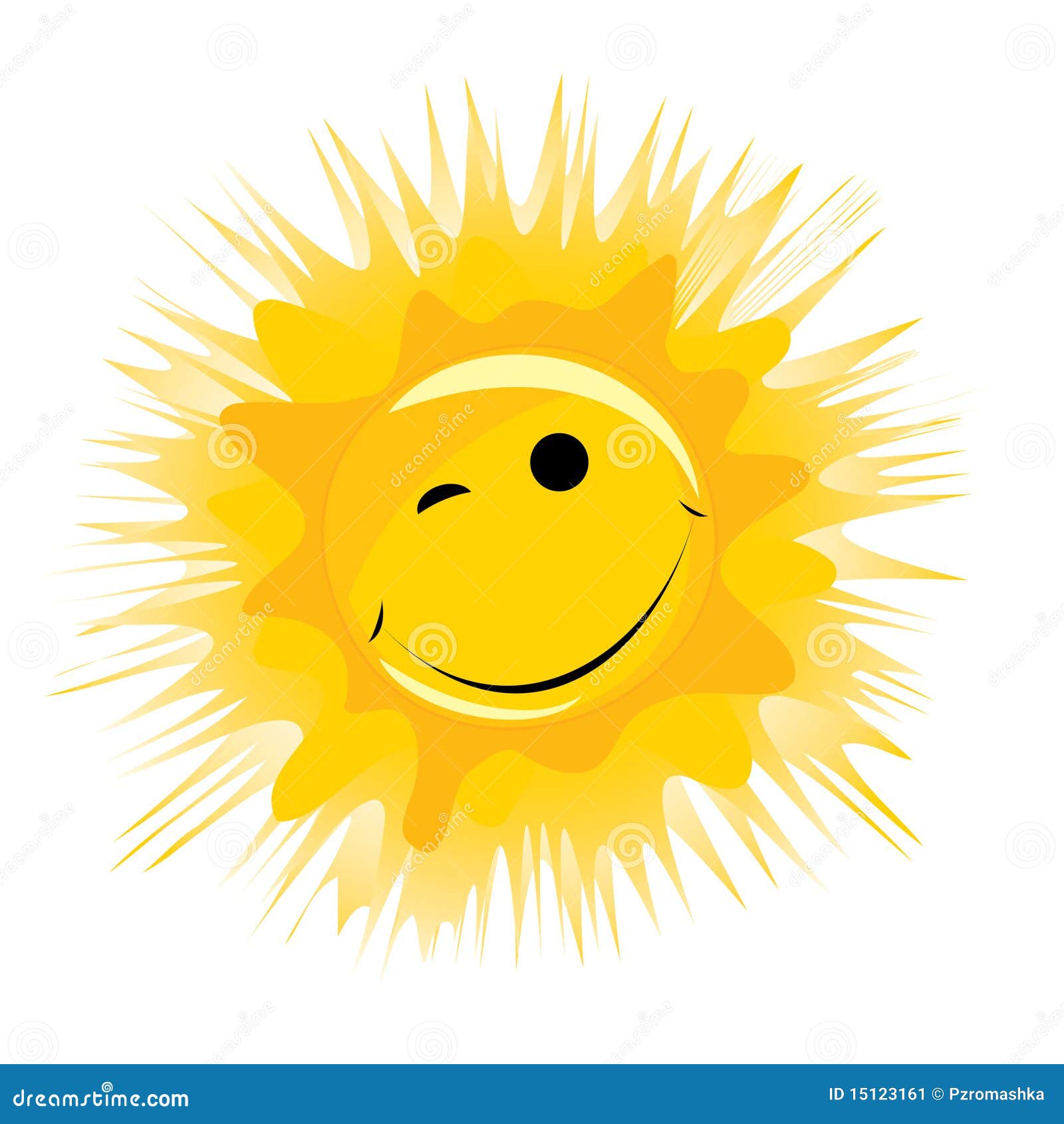 Sol feliz del vector ilustración del vector. Ilustración de cara - 15123161