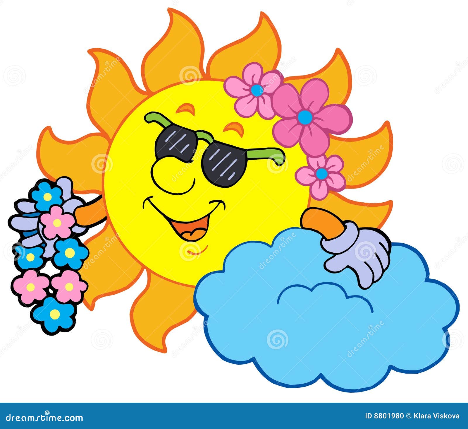 Sol hawaiano ilustración del vector. Ilustración de cubo - 8801980