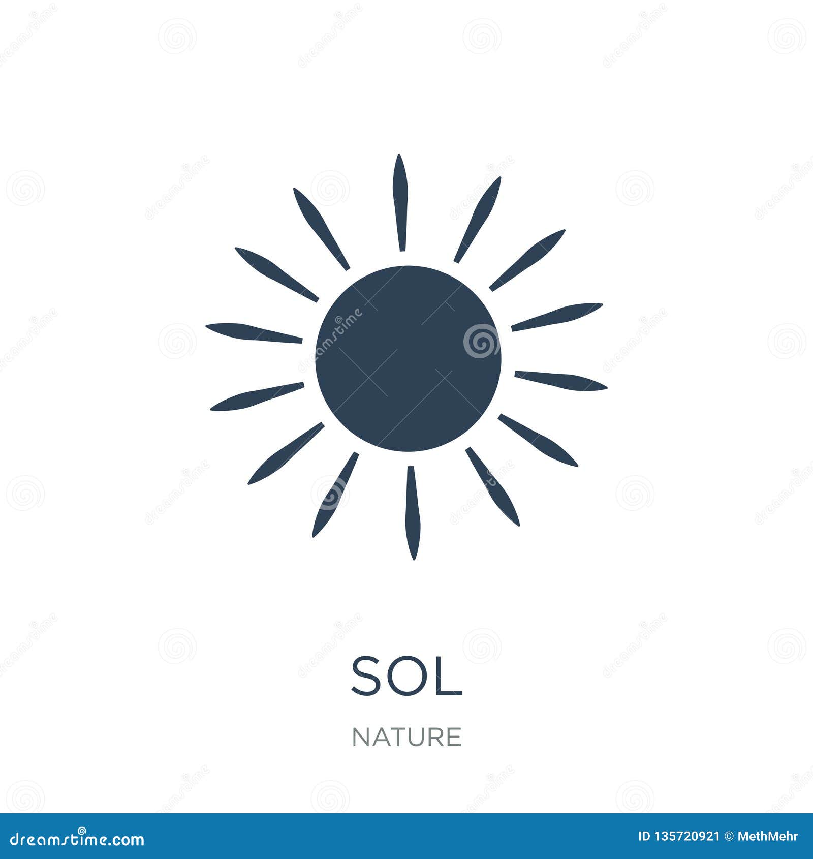 Sol Icon In Trendy Design Style Sol Icon Isolated On White Background