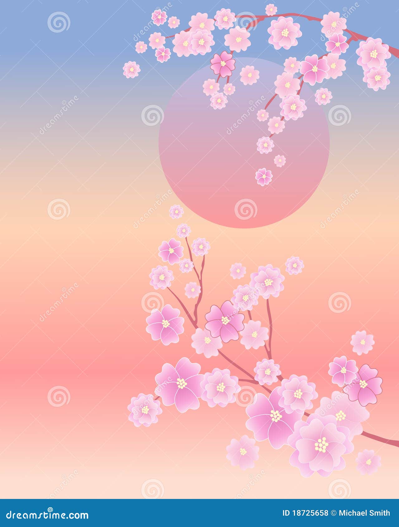 Sol japonés ilustración del vector. Ilustración de flores - 18725658