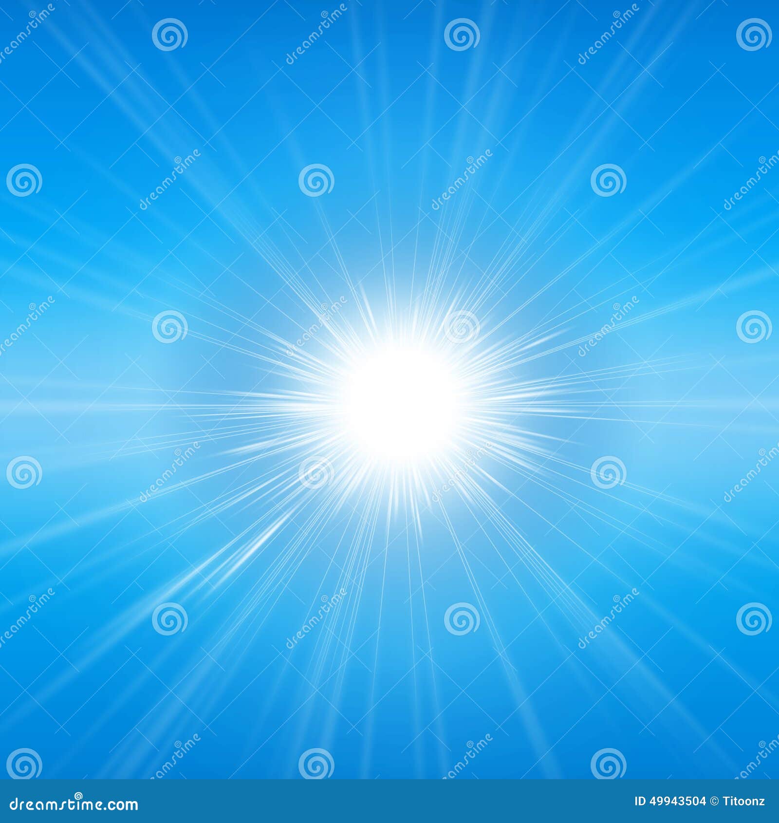 Sol radiante stock de ilustración. Ilustración de primavera - 49943504