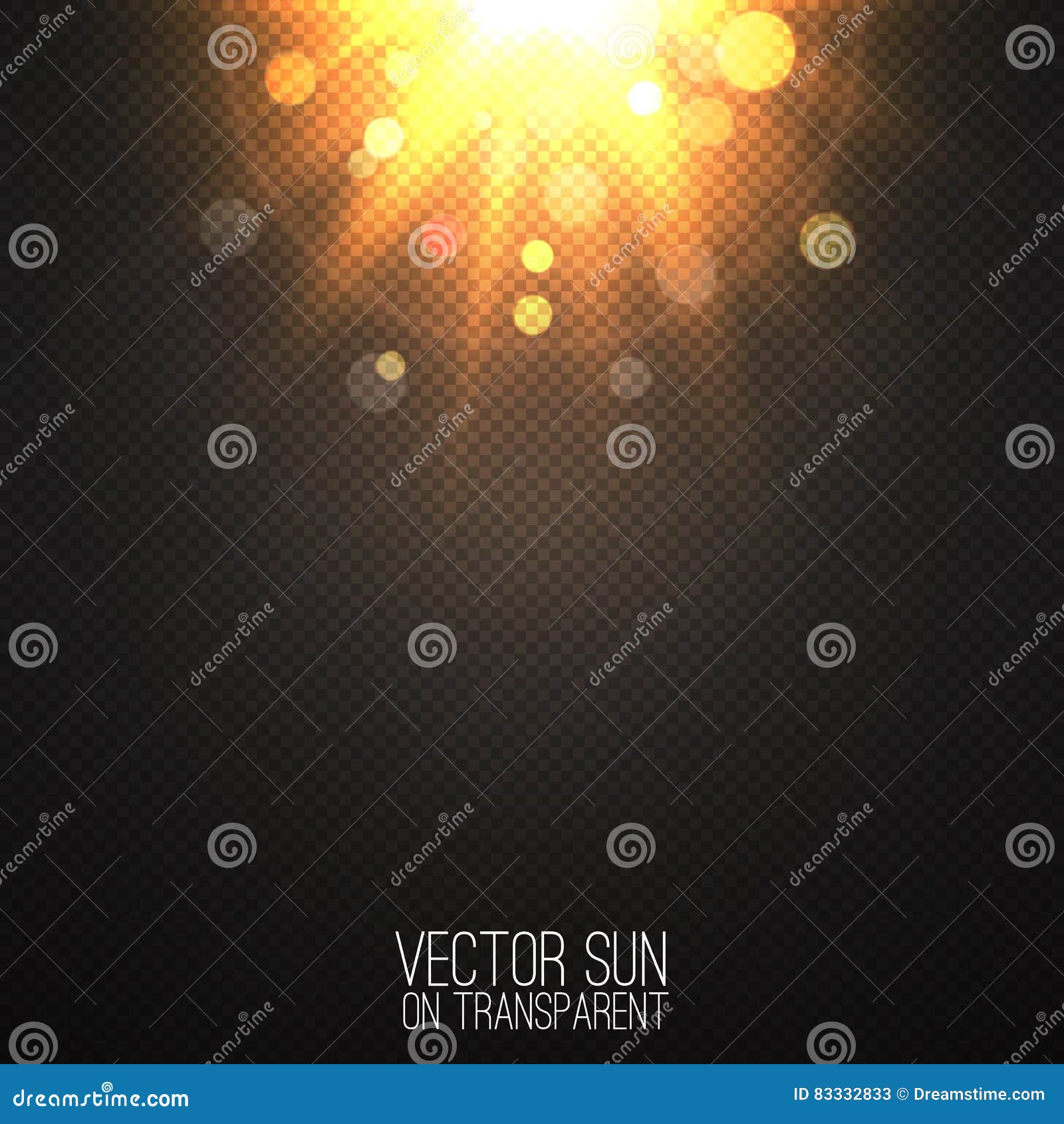 Sol Realista Del Vector En Transparente Ilustración del Vector ...