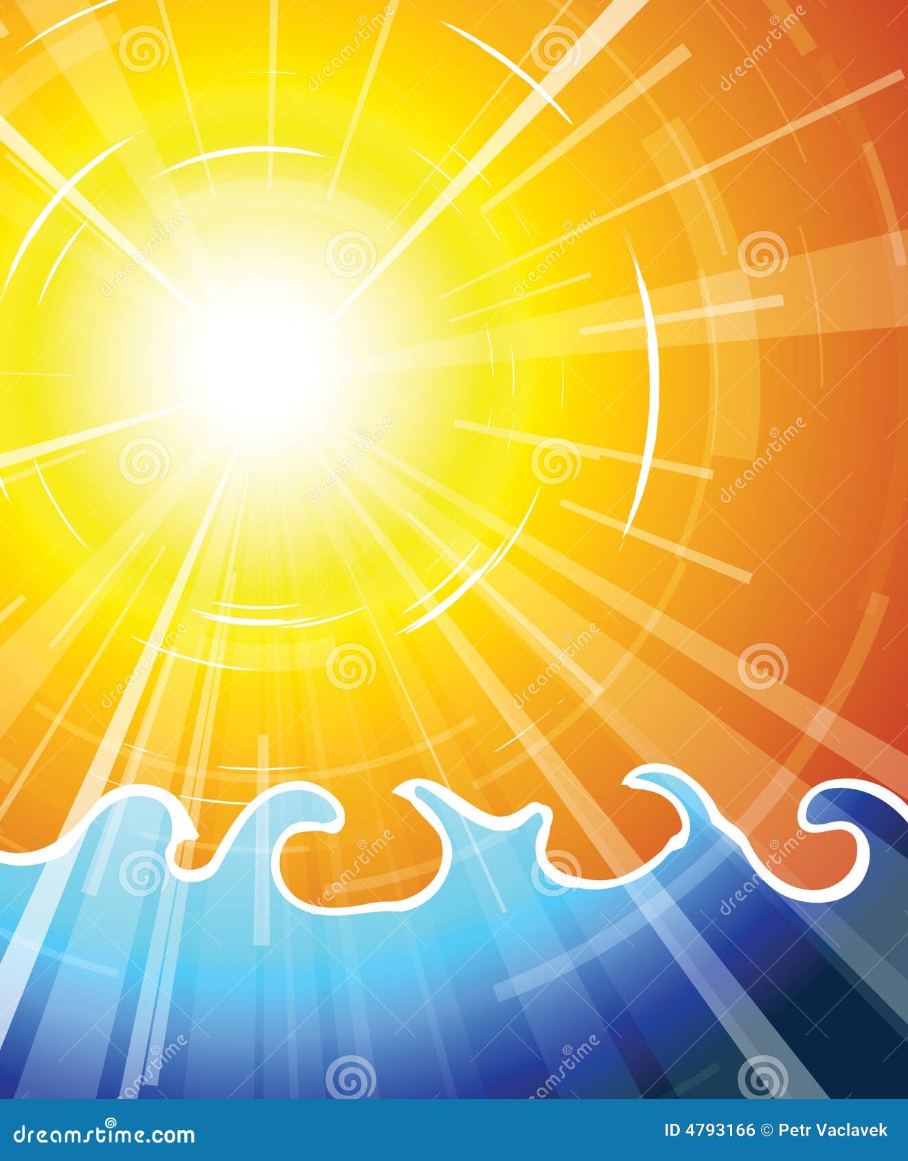 Sol Realmente Caliente Del Verano Ilustración del Vector - Ilustración ...