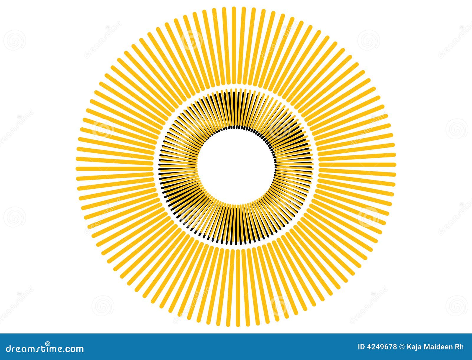 Sol retro del vector ilustración del vector. Ilustración de digital ...