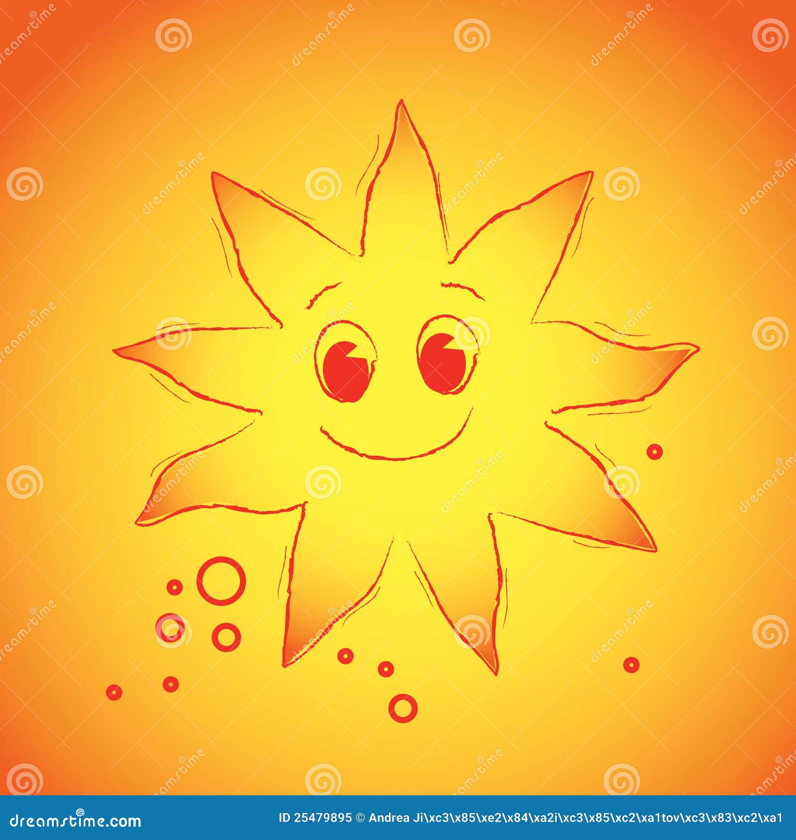 Sol rojo ilustración del vector. Ilustración de extracto - 25479895