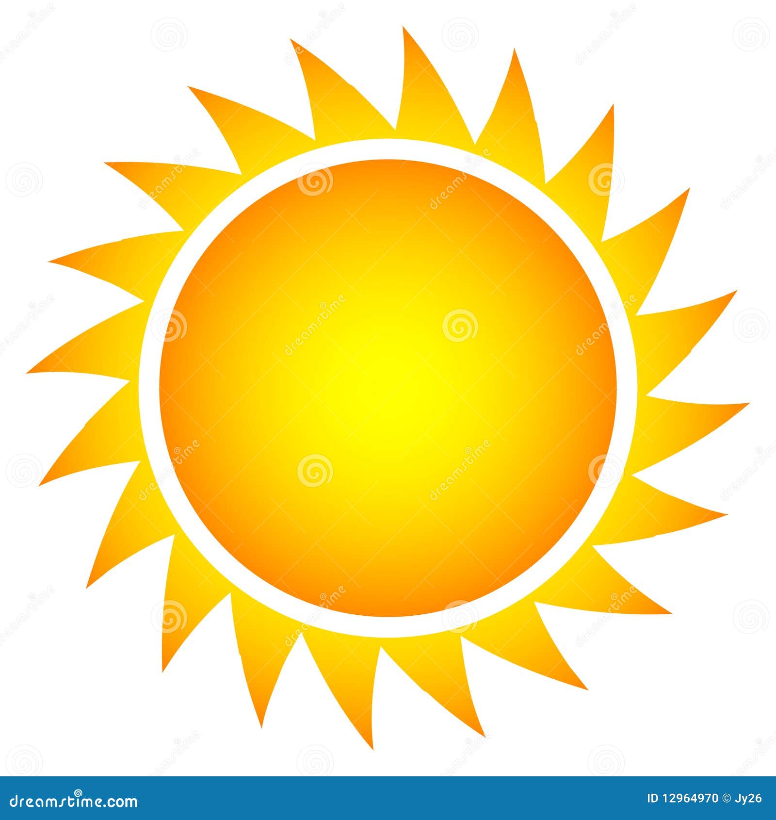 Sol simple del vector ilustración del vector. Ilustración de caliente ...