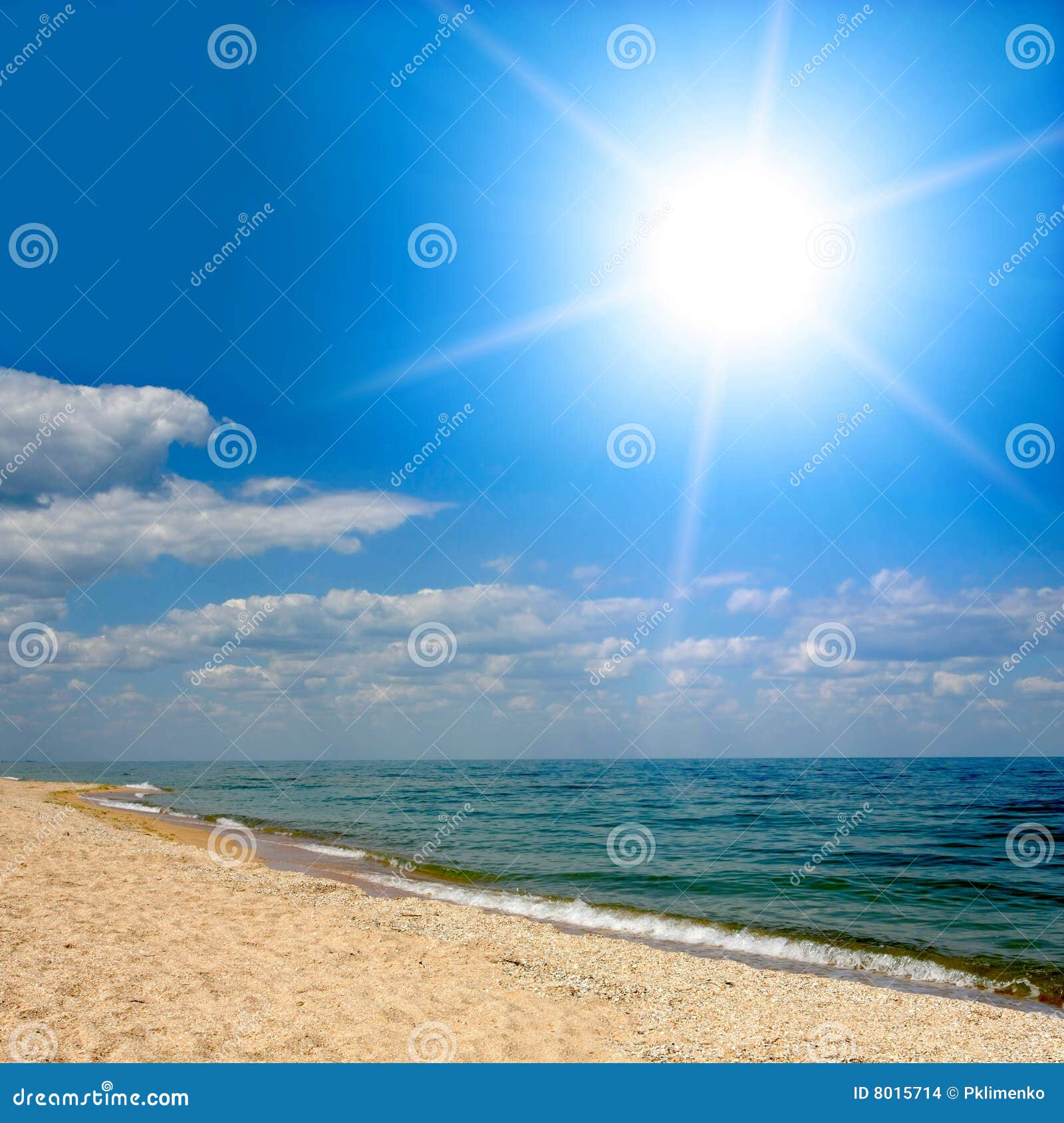 Sol Sobre El Mar Imagenes de archivo - Imagen: 8015714