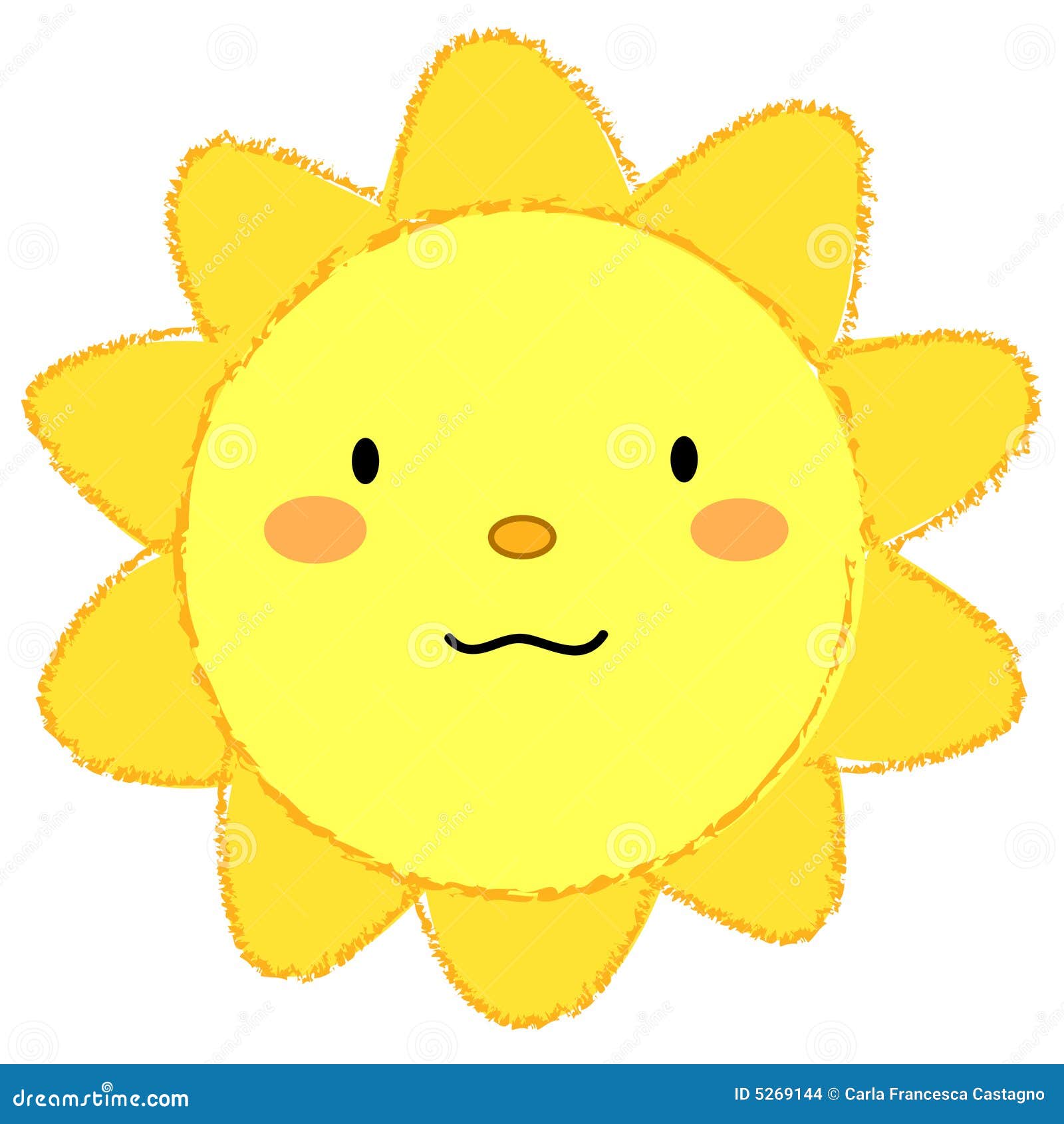 Sol Sonriente Lindo - Vectorial Ilustración del Vector - Ilustración de ...