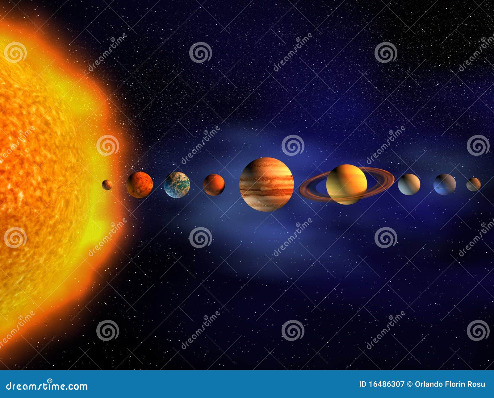 Sol- system stock illustrationer. Illustration av mättnad - 16486307