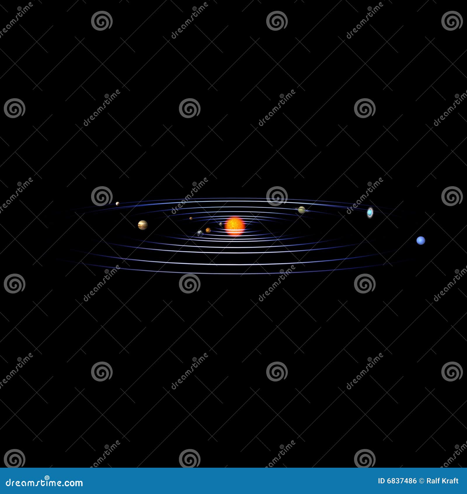 Sol- system stock illustrationer. Illustration av isolerat - 6837486
