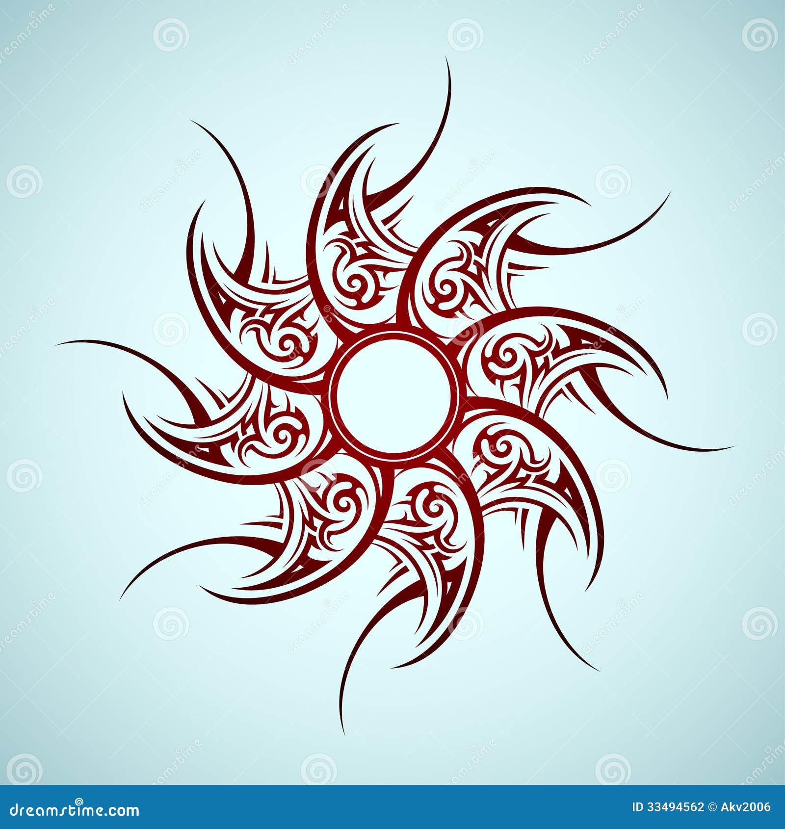 Sol tribal ilustración del vector. Ilustración de étnico - 33494562