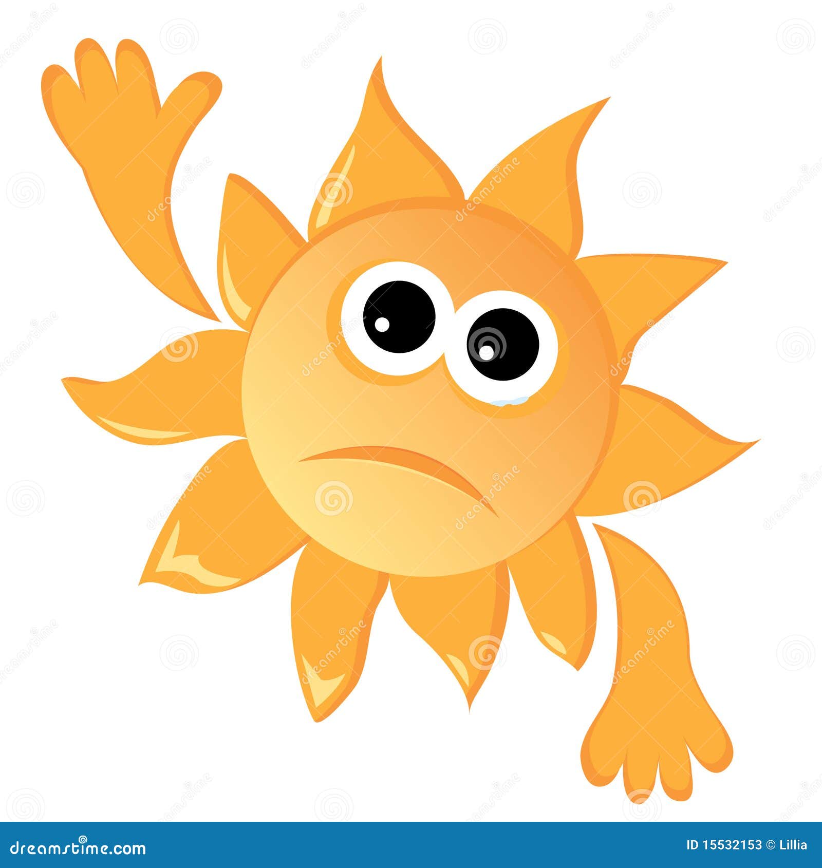 Sol triste ilustración del vector. Ilustración de forma - 15532153