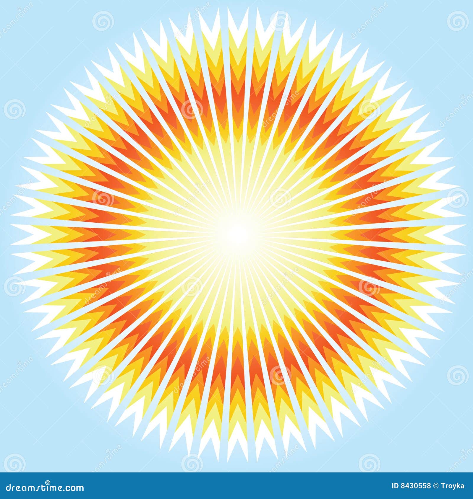 Sol. Vector. ilustración del vector. Ilustración de decorativo - 8430558