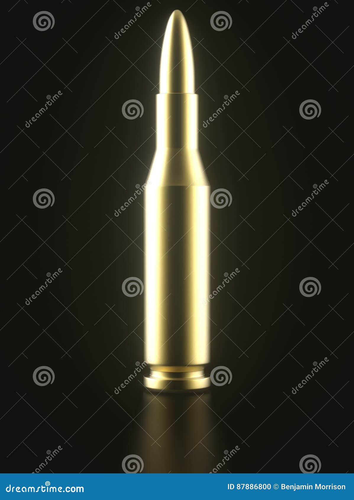 Sola Bala Del Rifle Del Oro En Negro Stock de ilustración - Ilustración ...