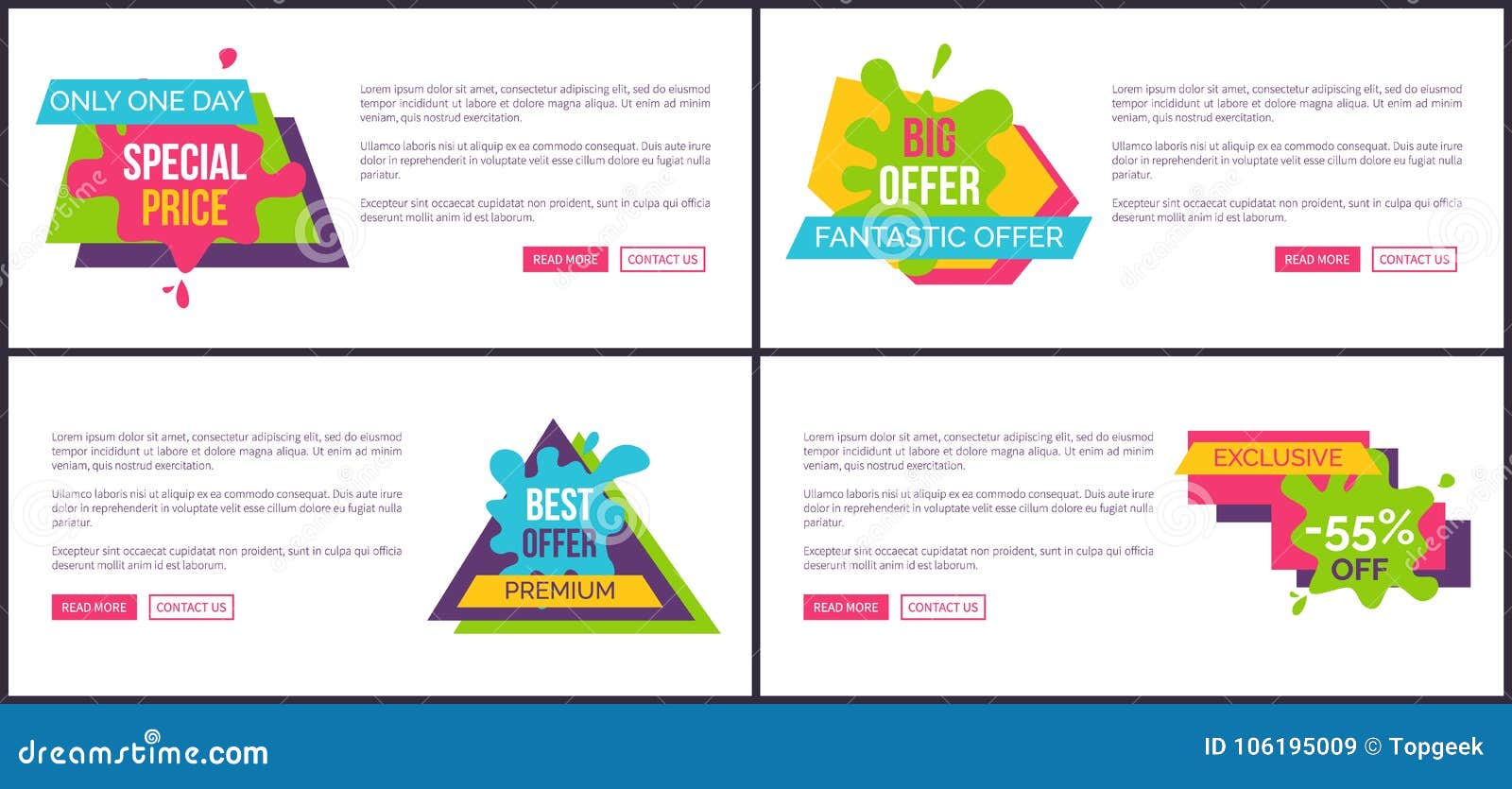 Solamente Hoy Ejemplo Determinado Del Vector Del Precio Especial ...