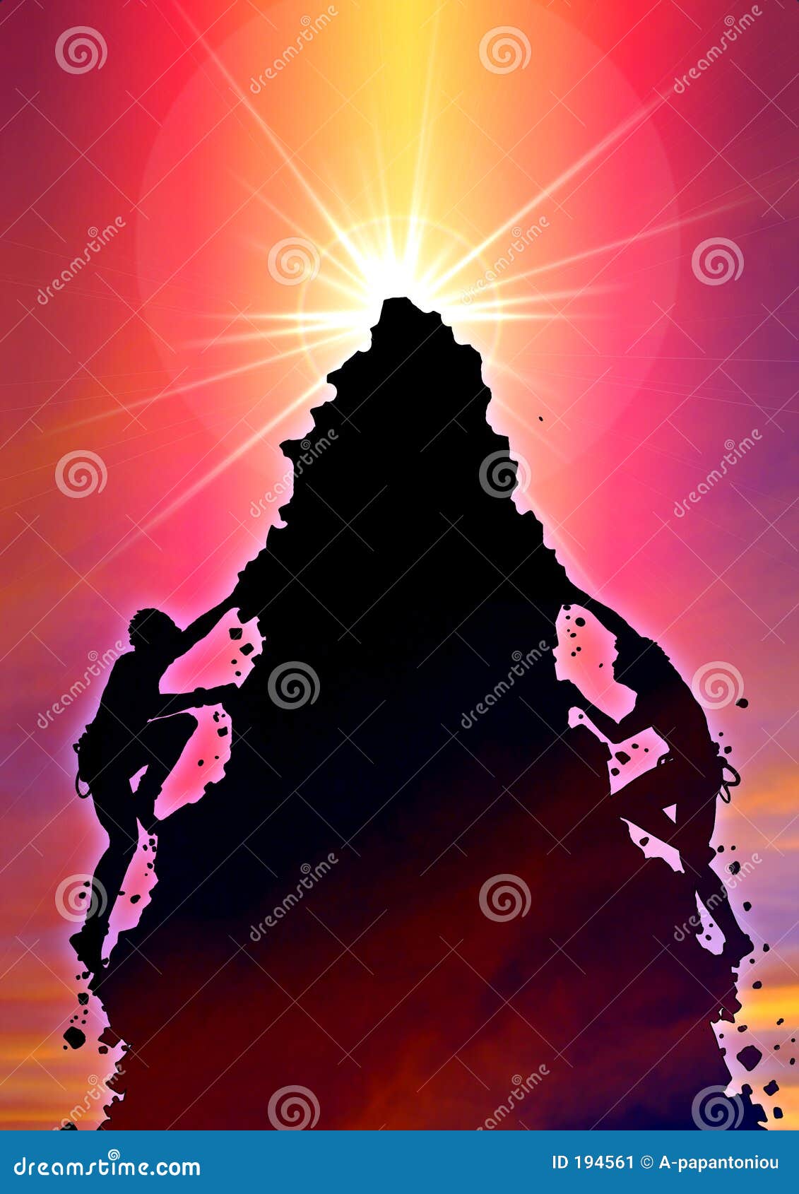 Solamente uno puede ganar stock de ilustración. Ilustración de escalada ...