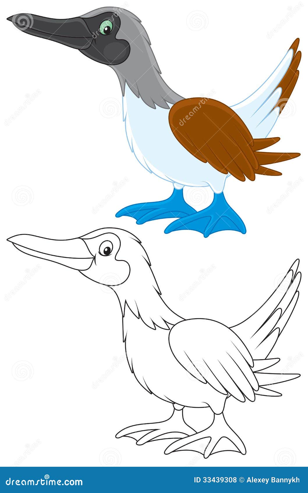 Solan stock vector. Illustration of animal, clipart, bird - 33439308