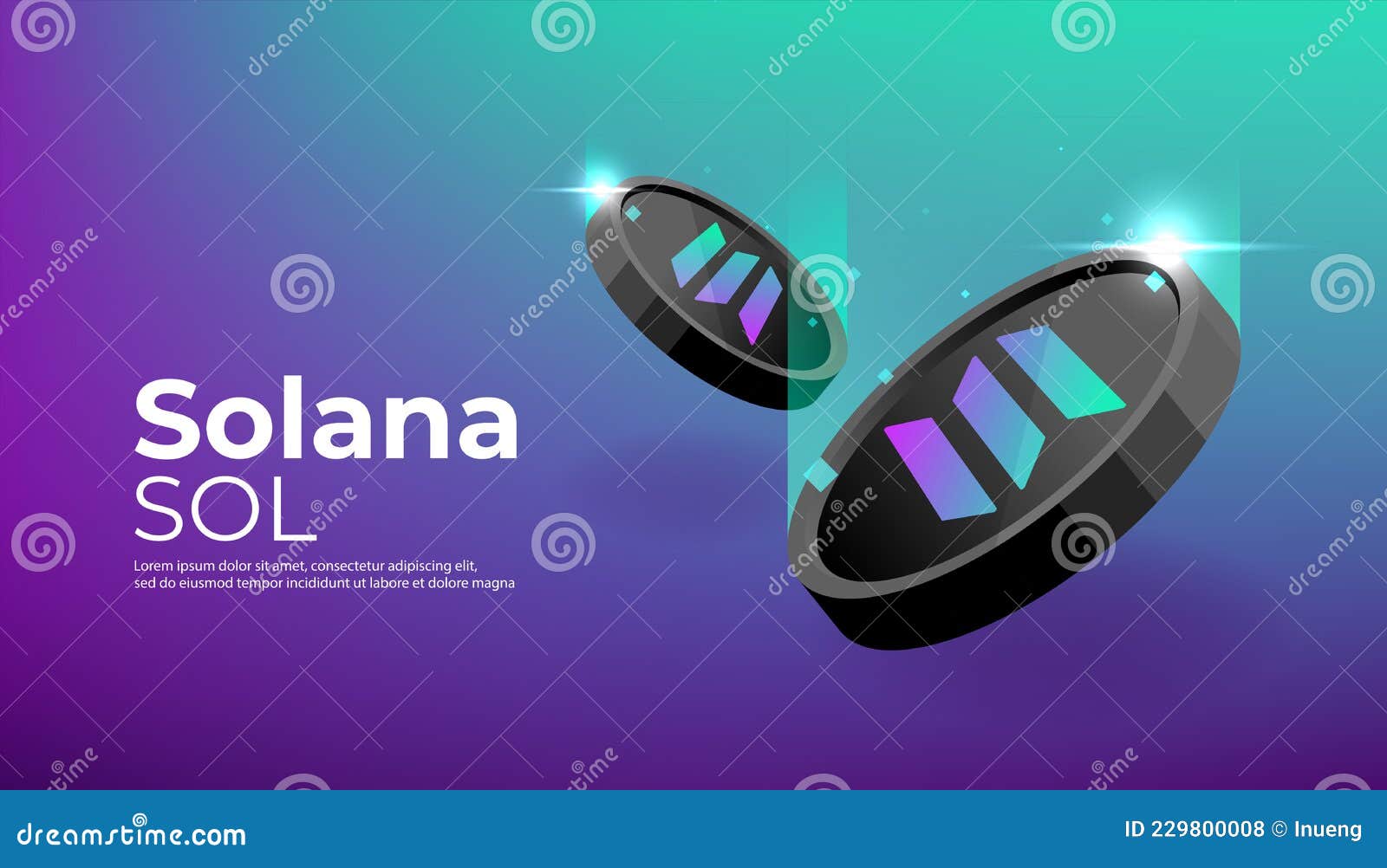 Solana Altcoin Cryptocurrency Symbol Golden Coin Illustration Royalty ...