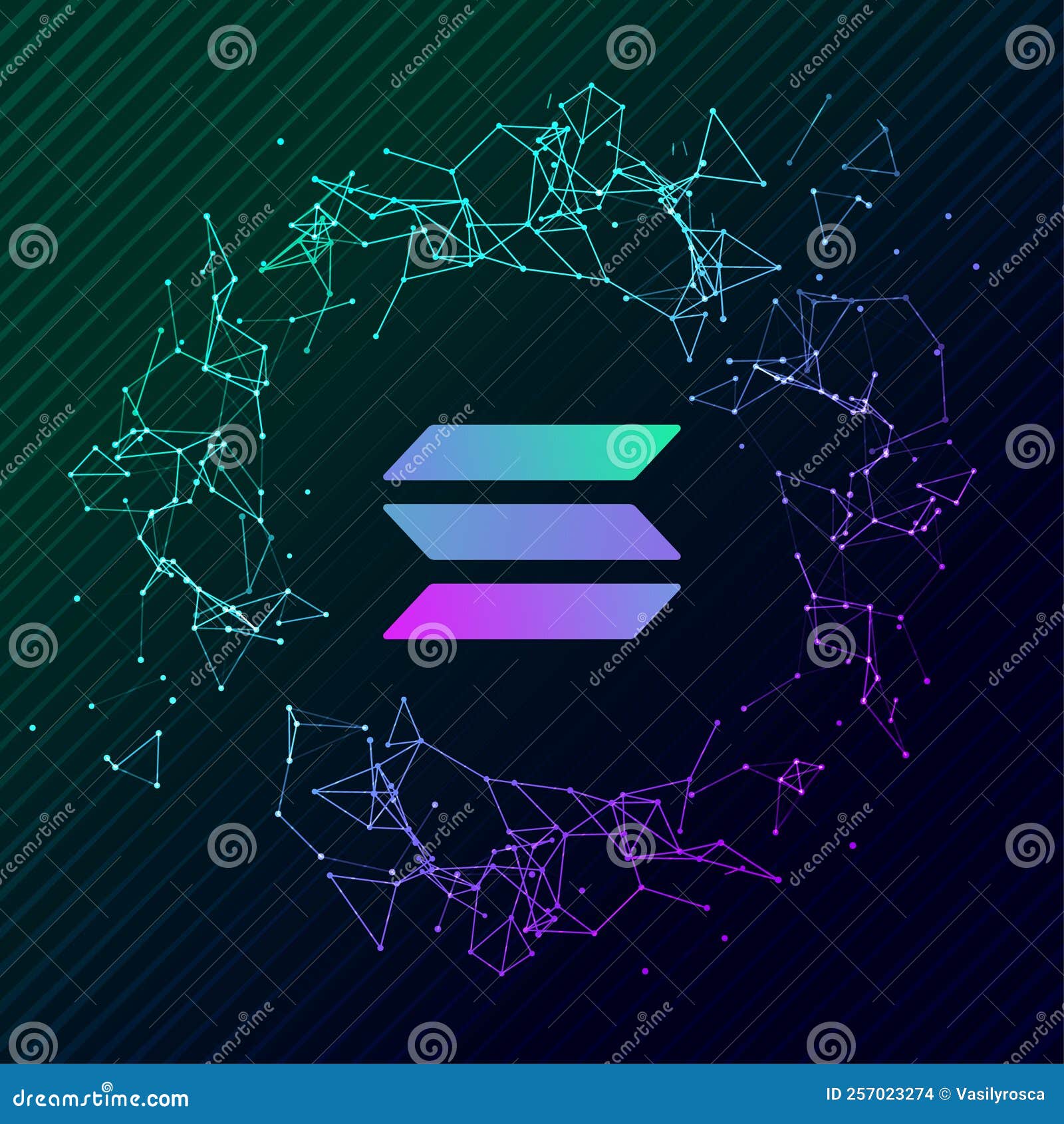 Solana Logo Coin Icon Isolated Solana Cryptocurrency Token Vector Icon Sol Blockchain Crypto