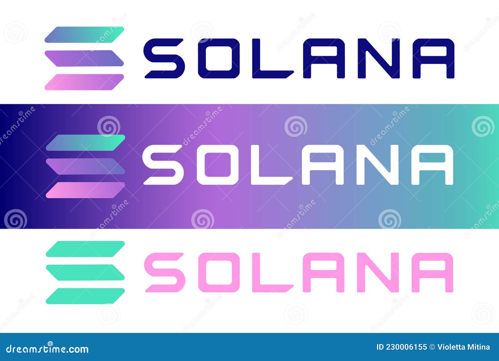 Solana Vector Logo Text Icon Author S Development Editorial Image ...