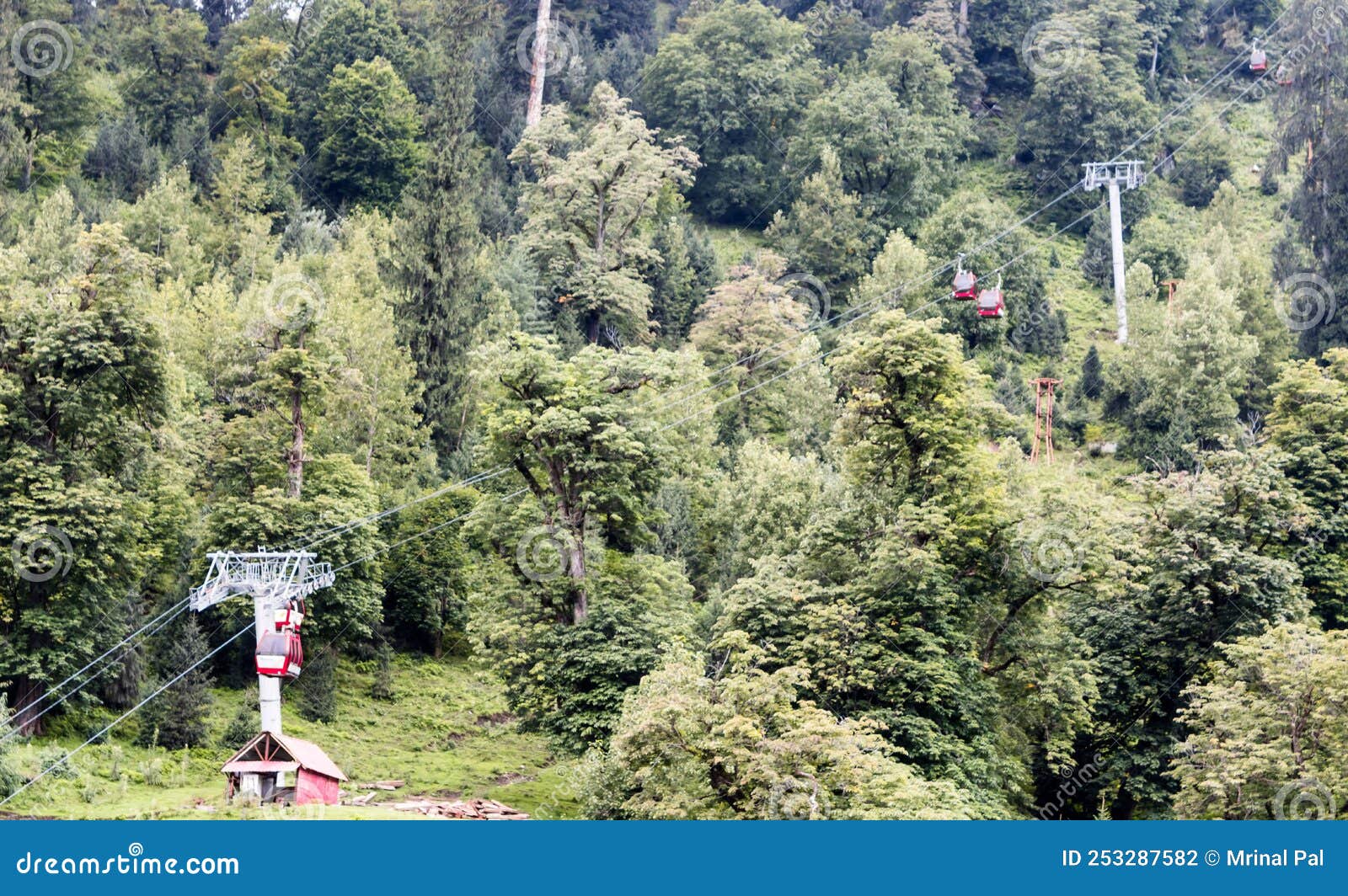 Solang Valley Ropeway, Manali, Himachal Pradesh Stock Photo - Image of ...