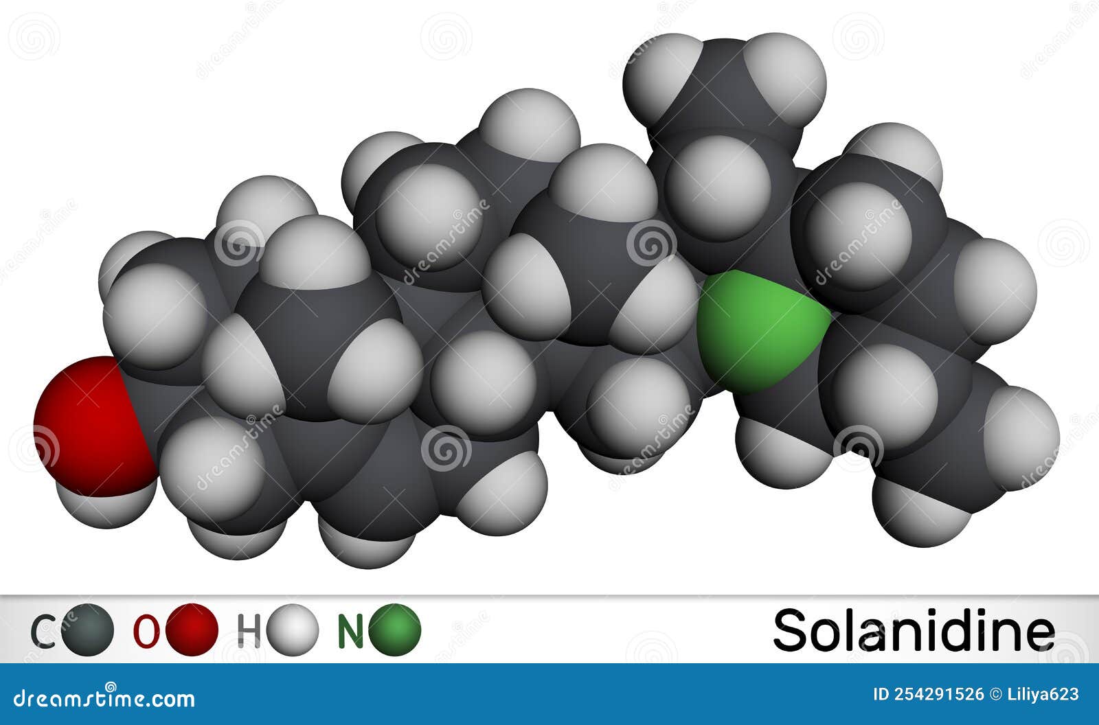 Solanidine Molecule. It Is Poisonous Steroidal Alkaloid, Plant ...