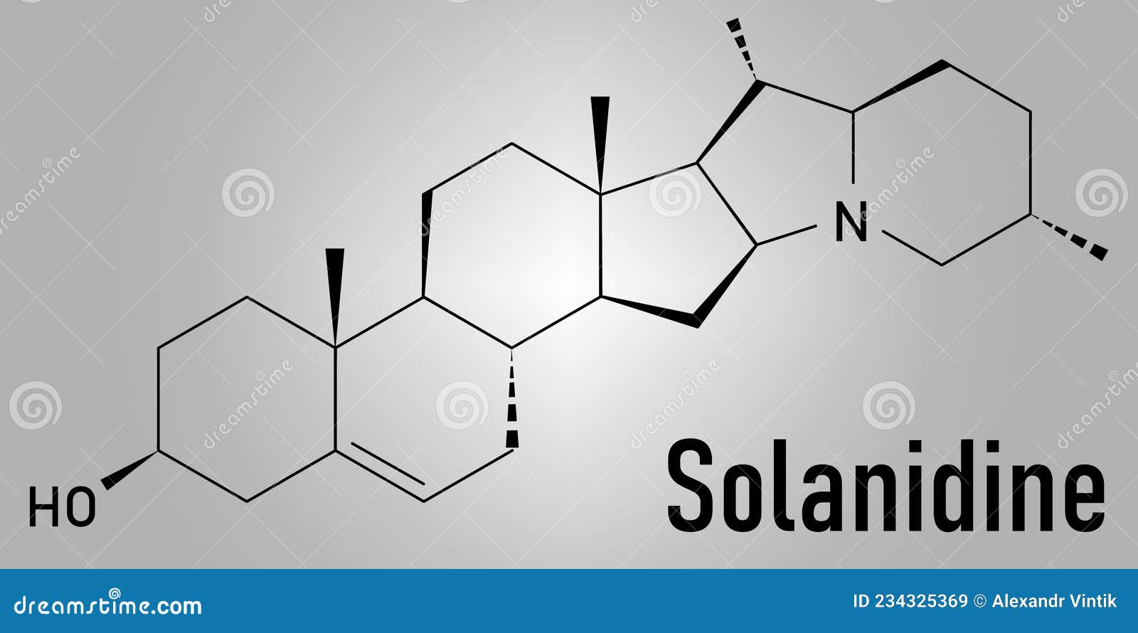 Solanidine Potato Toxin Molecule. Skeletal Chemical Formula Stock ...