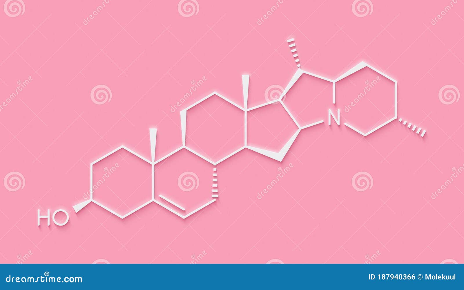 Solanidine Molecule 3d, Molecular Structure, Ball And Stick Model ...