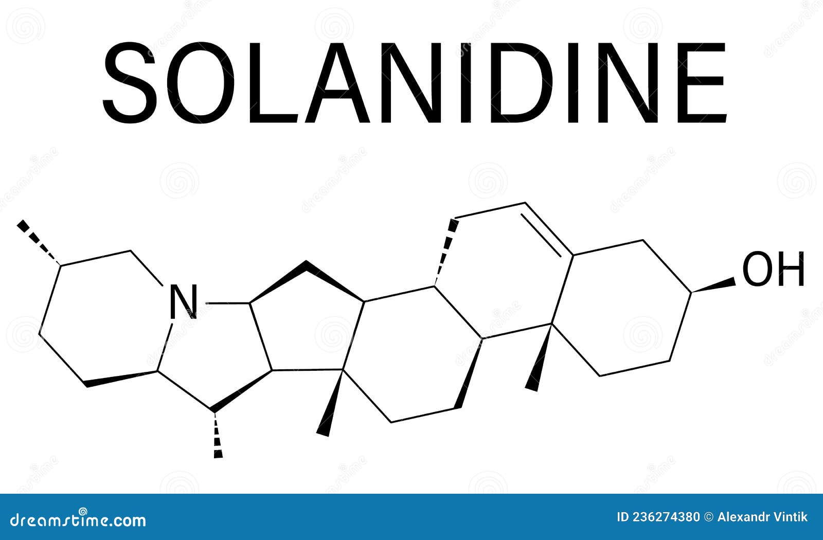Solanidine Potato Toxin Molecule. Skeletal Formula Stock Vector ...