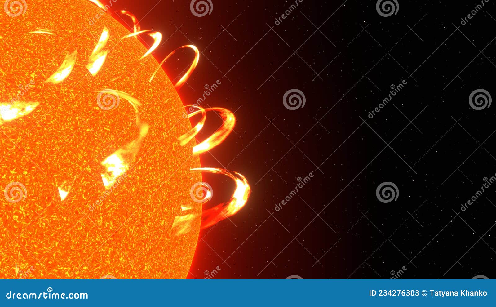 Solar Activity. Flash on the Sun or Solar Flare. Sun Up Close Up in ...