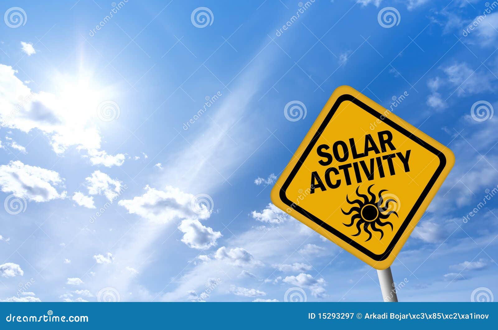 Solar Activity Warning Sign Stock Illustration - Illustration of alert ...