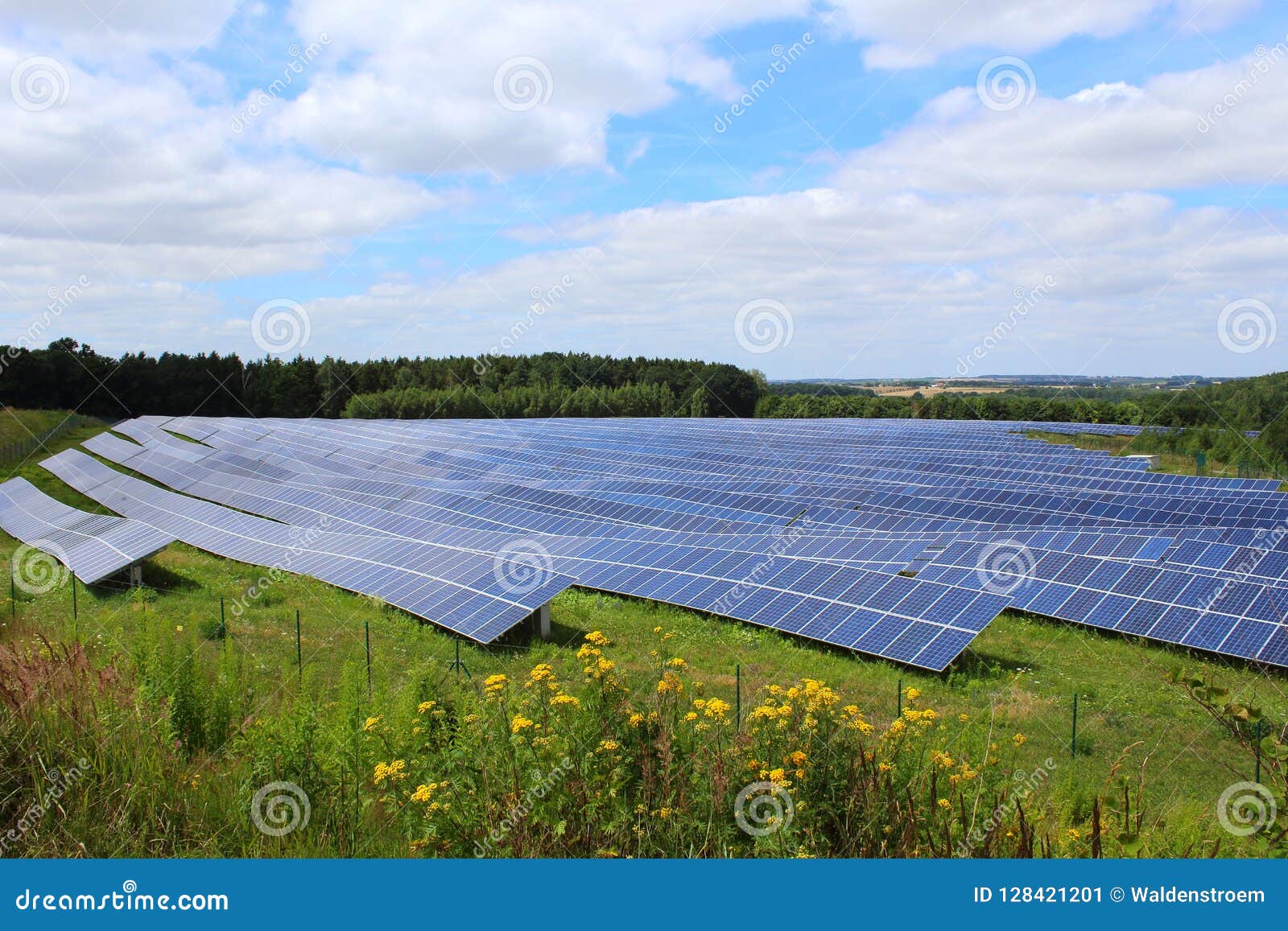 Solar Arrays of a Photovoltaic System Stock Image - Image of generator ...