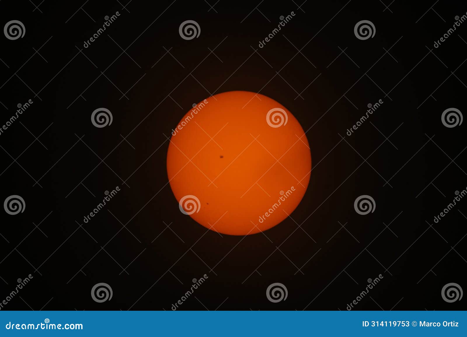 Solar Astrophotography, Where Sunspots Can Be Seen Stock Image - Image ...