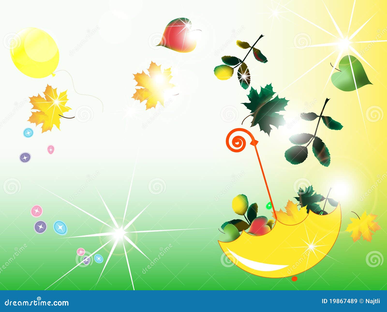 Solar autumn stock illustration. Illustration of maple - 19867489