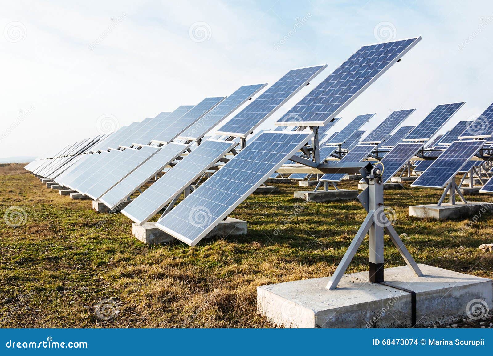 Solar batteries field stock photo. Image of light, industry - 68473074