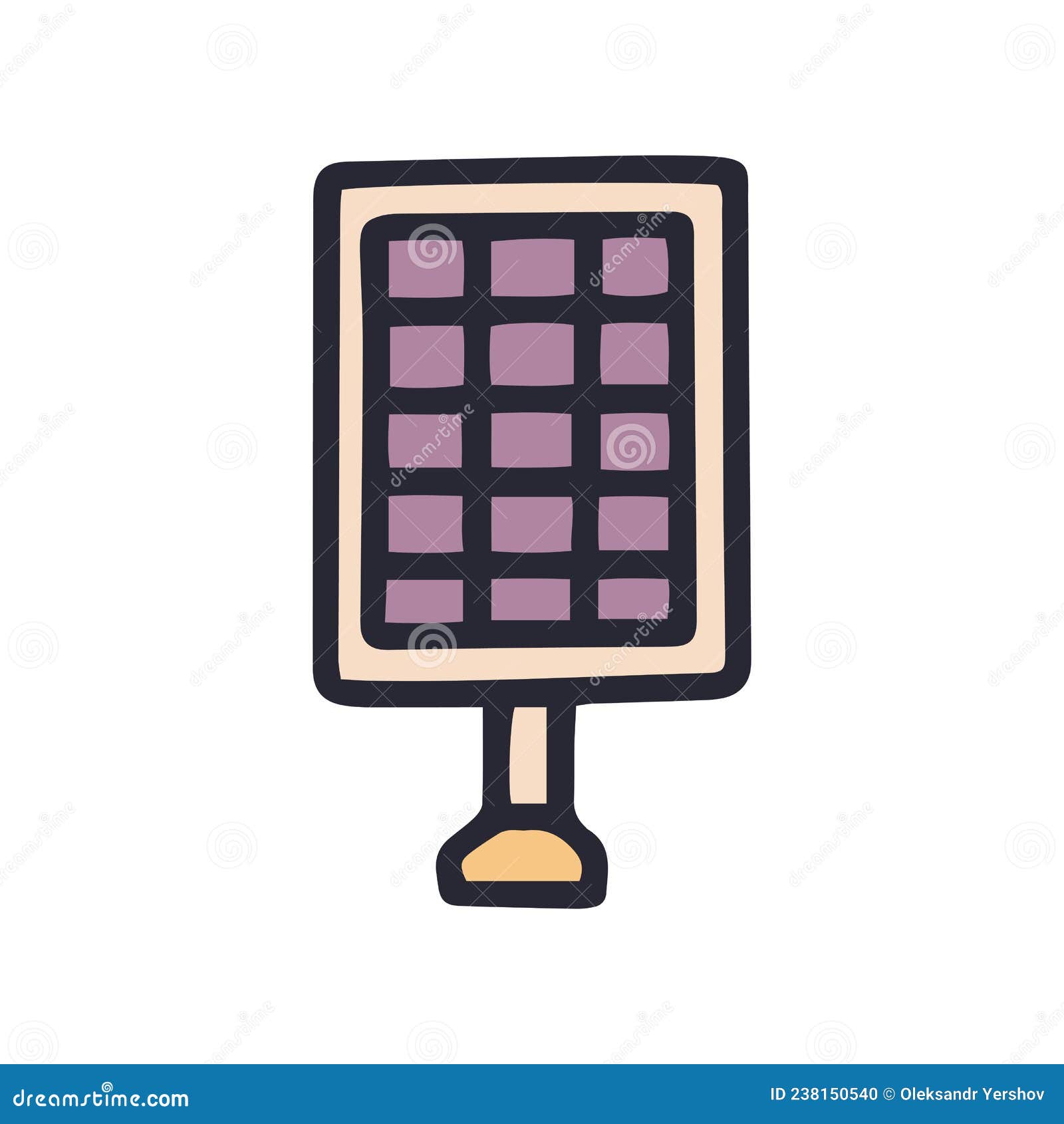 Solar Battery Color Vector Doodle Simple Icon Stock Illustration ...