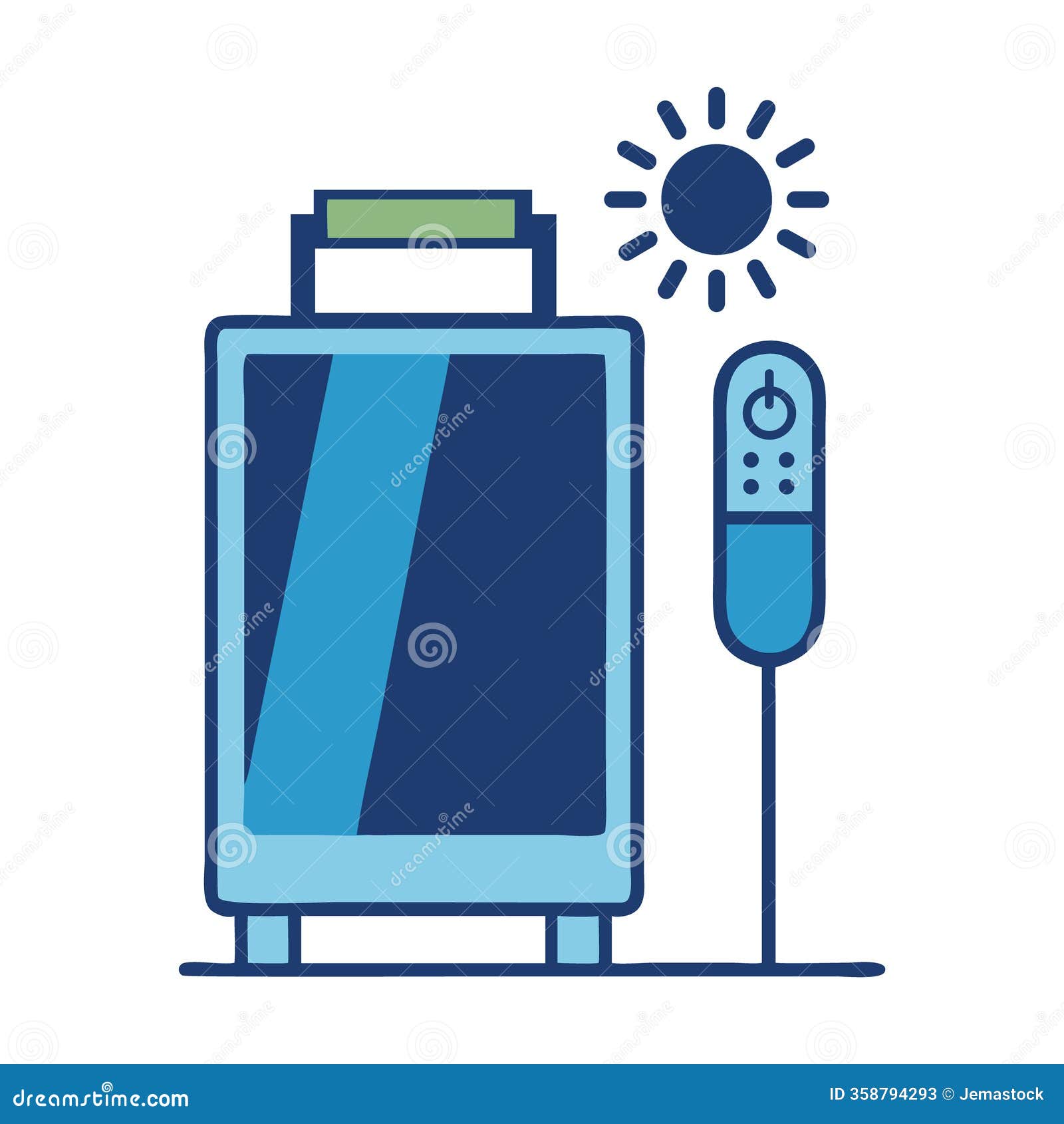 Solar Battery Energy Storage Icon Stock Vector - Illustration of ...