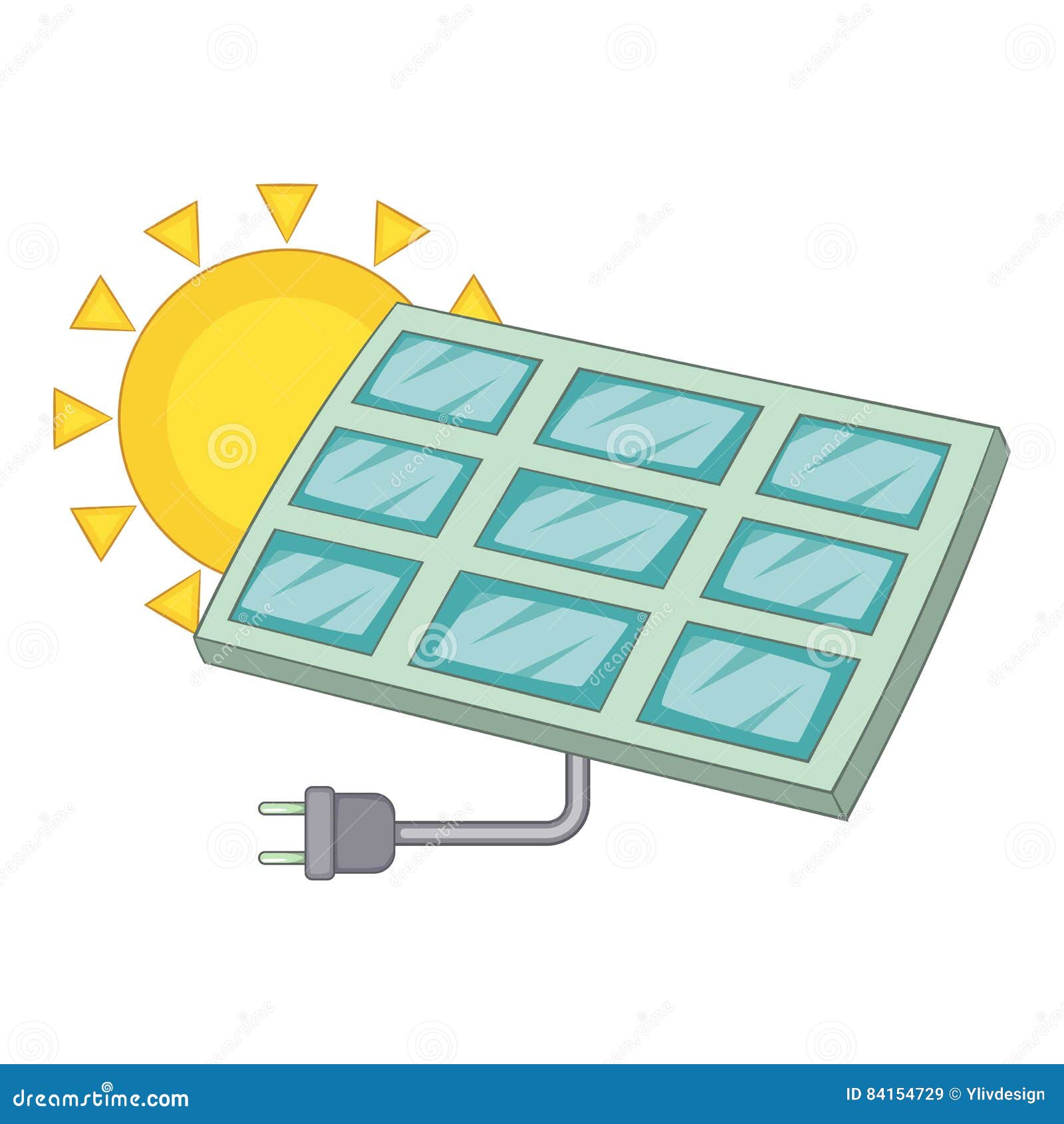 Solar Battery Icon, Cartoon Style Stock Vector - Illustration of sign ...