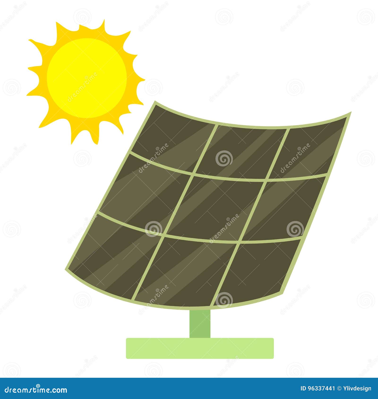 Solar Battery Icon, Cartoon Style Stock Vector - Illustration of ...