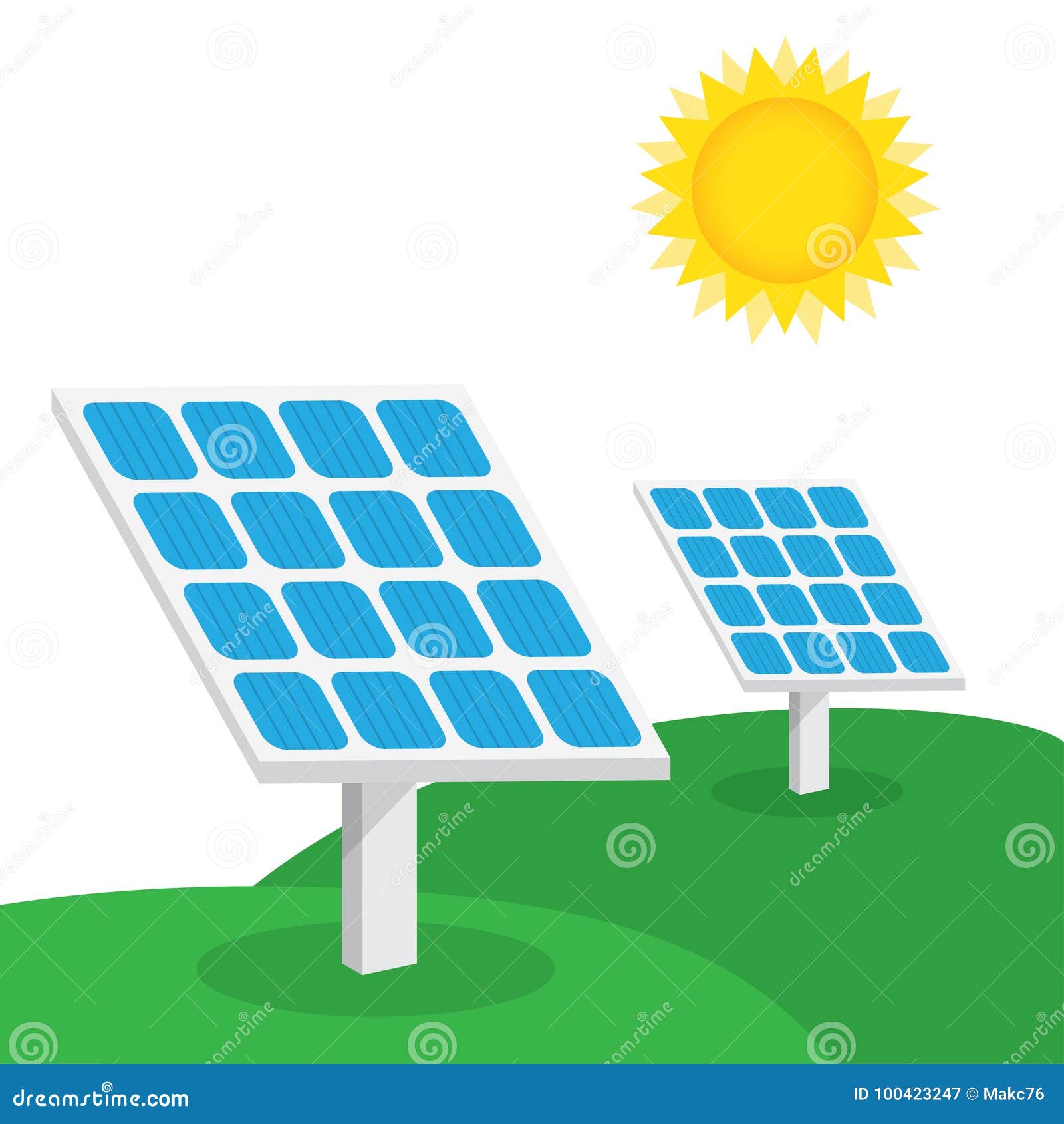 Solar battery vector icon stock vector. Illustration of industry ...