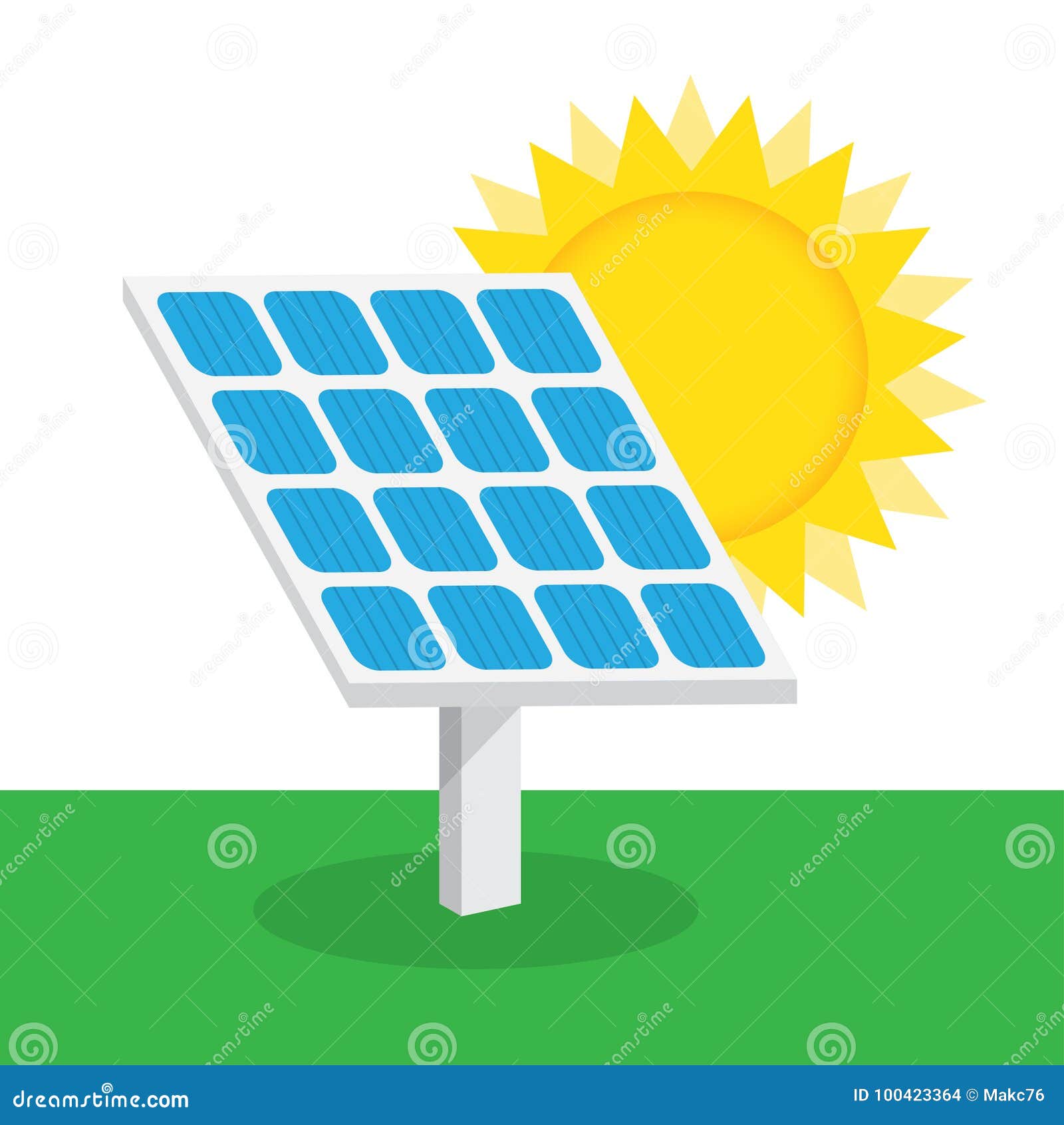 Solar battery vector icon stock vector. Illustration of symbol - 100423364