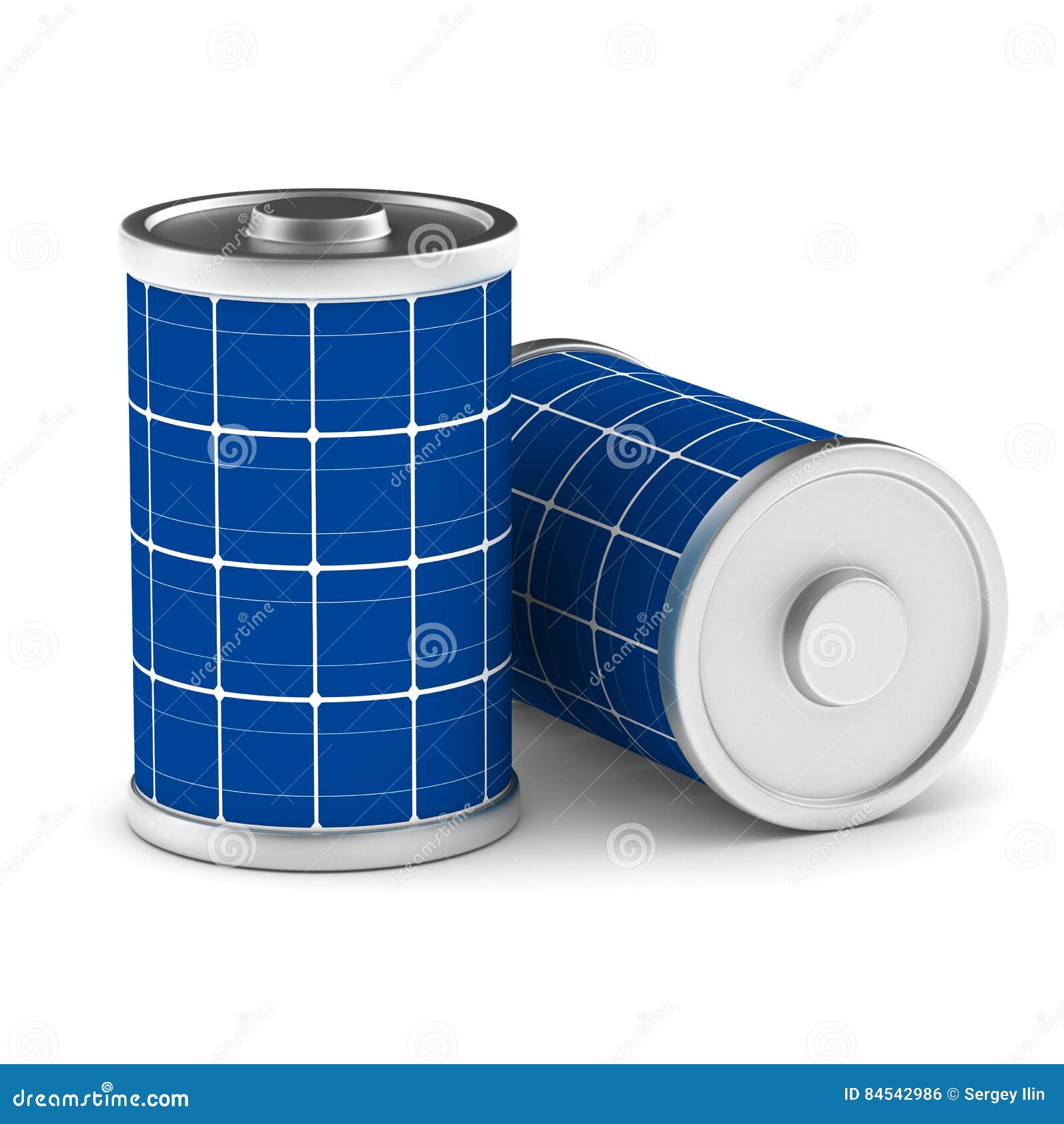 Solar Battery on White Background Stock Illustration - Illustration of ...