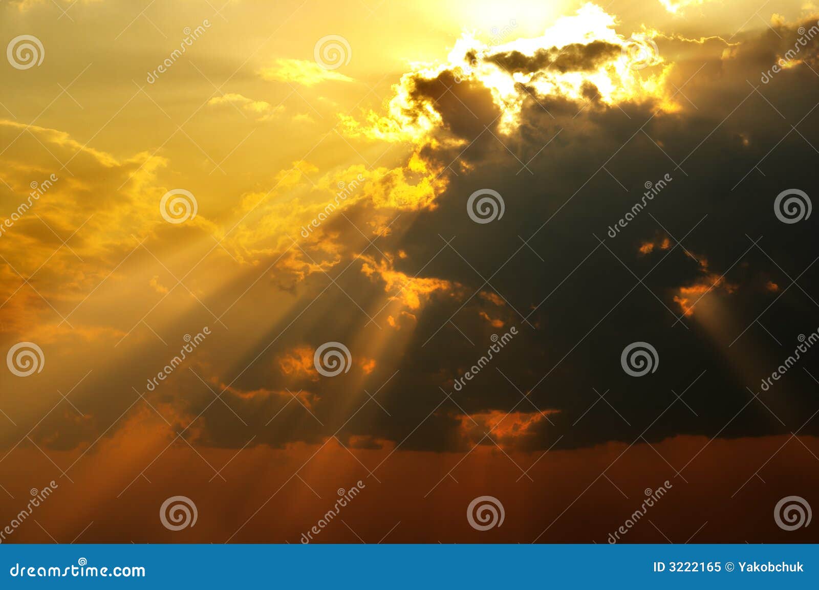 Solar beams stock image. Image of heaven, brightening - 3222165