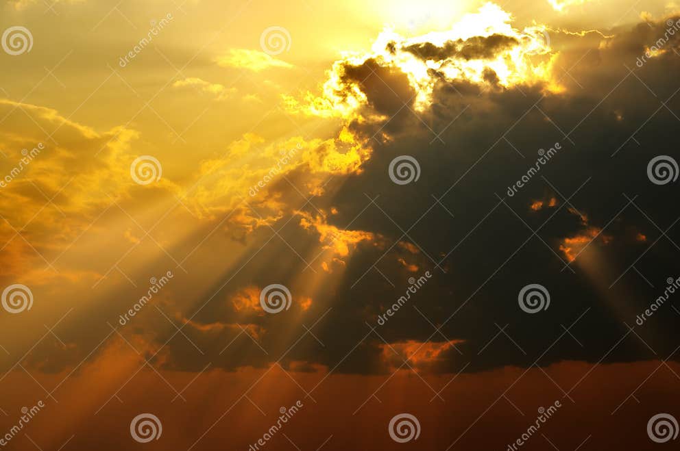 Solar beams stock image. Image of heaven, brightening - 3222165