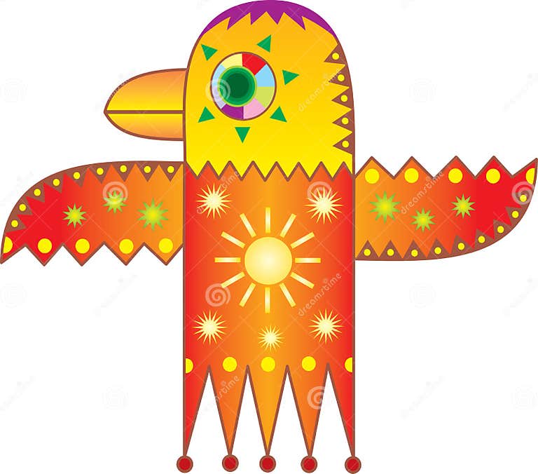 Solar Bird. Symbolical Drawing. Stock Vector - Illustration of stars ...