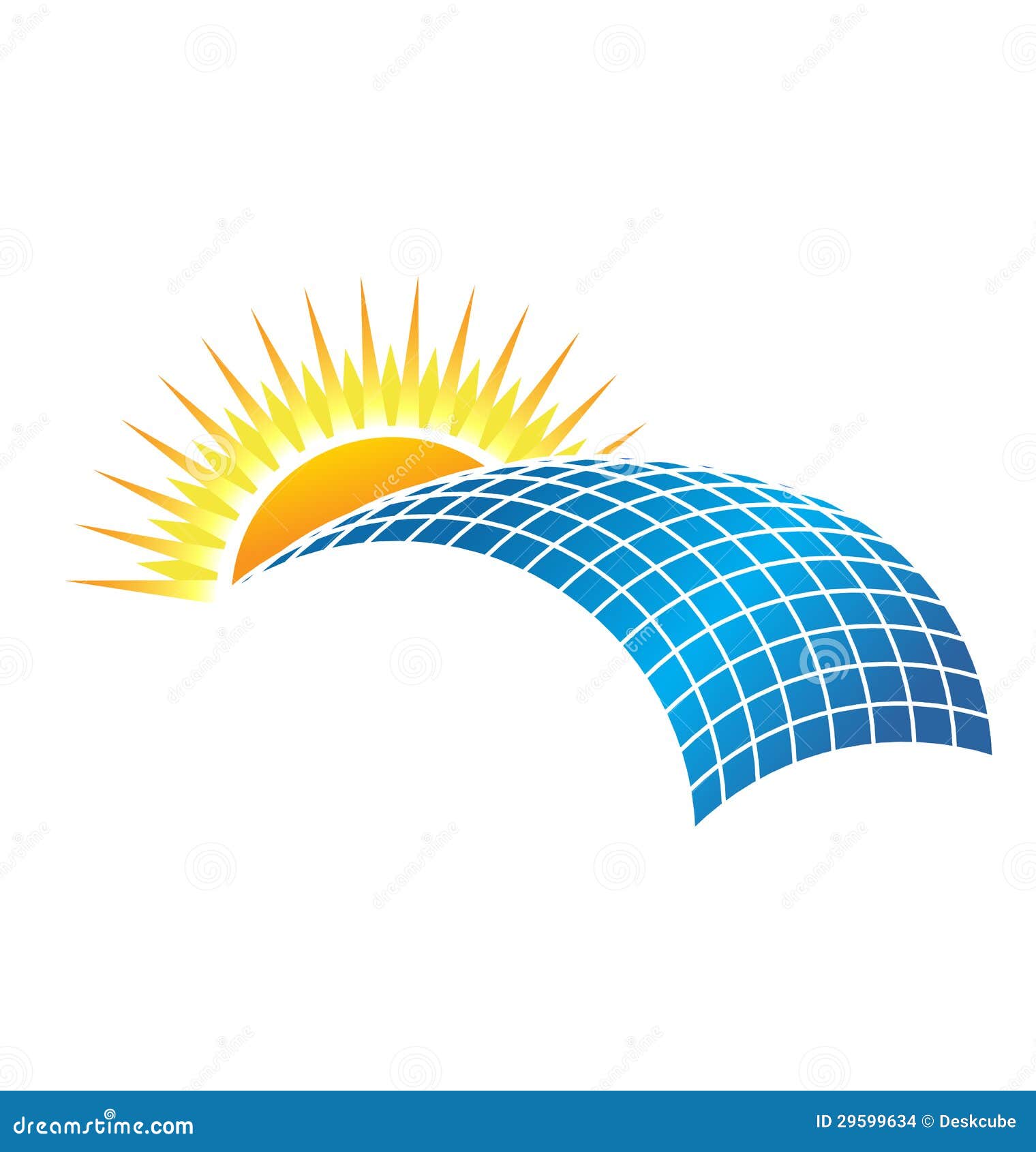Solar Business Logo stock vector. Illustration of industry - 29599634