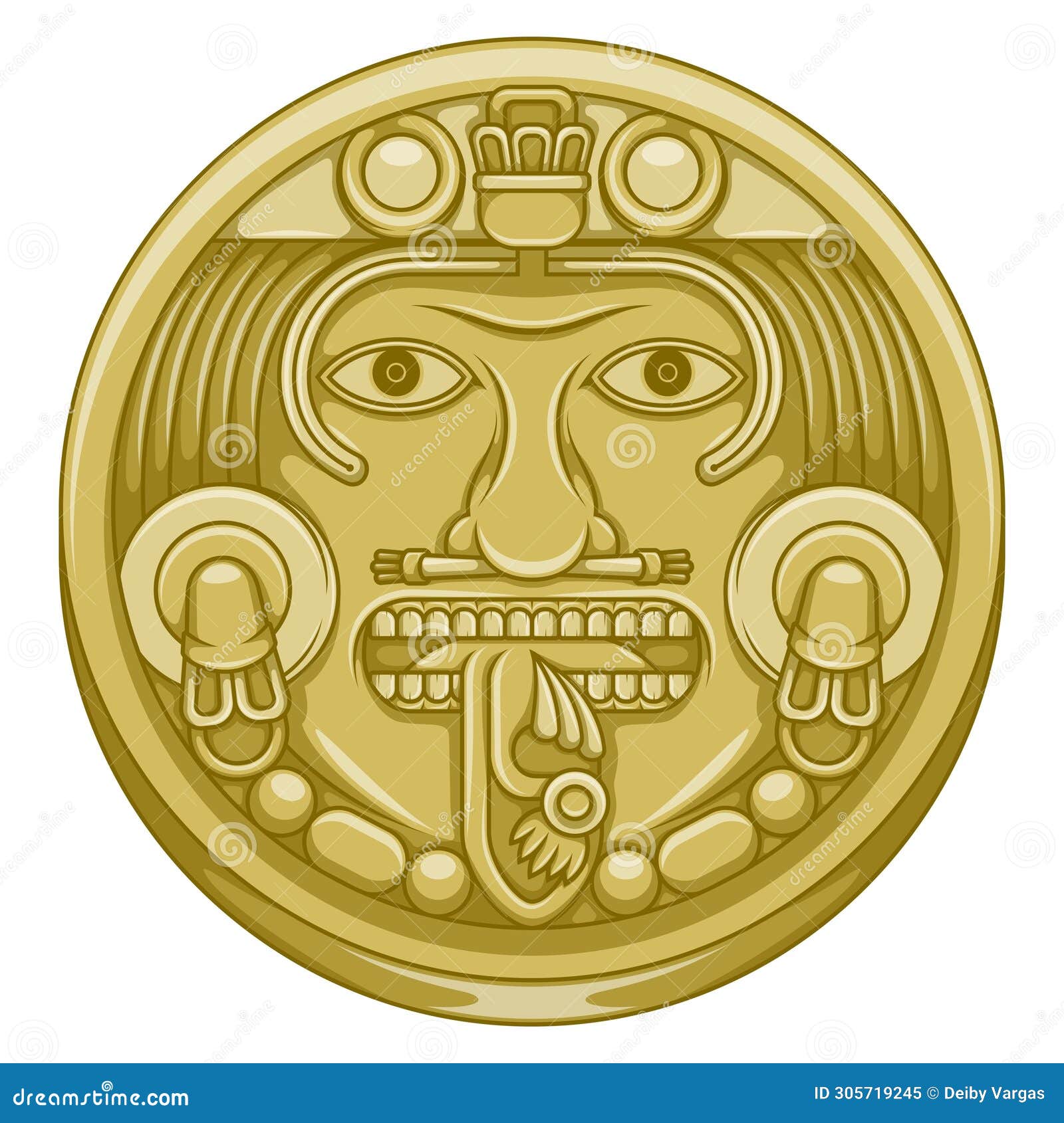 Solar Calendar of the Ancient Aztec Civilization Stock Vector ...