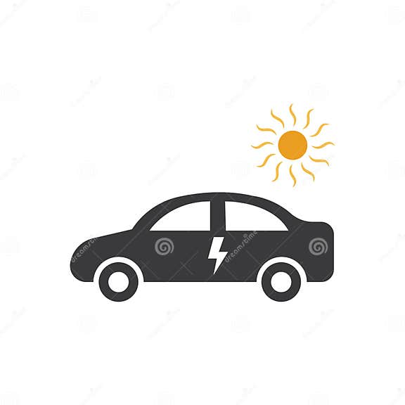 Solar car logo icon stock vector. Illustration of recycling - 333894227