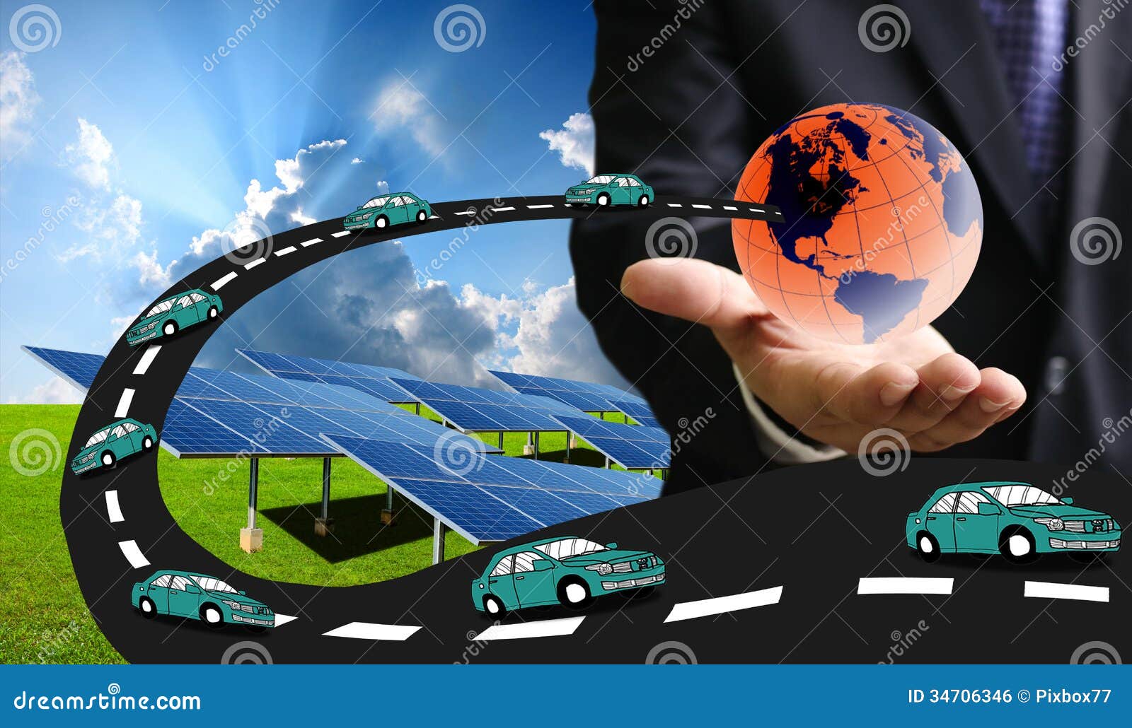 Solar Car for Save the Earth Stock Photo - Image of farm, green: 34706346