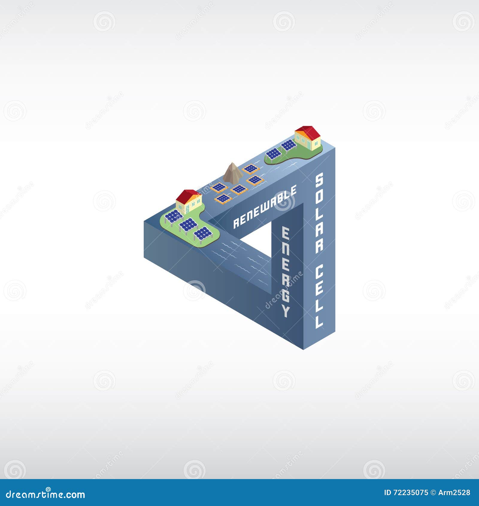 Solar cell stock vector. Illustration of energy, cell - 72235075